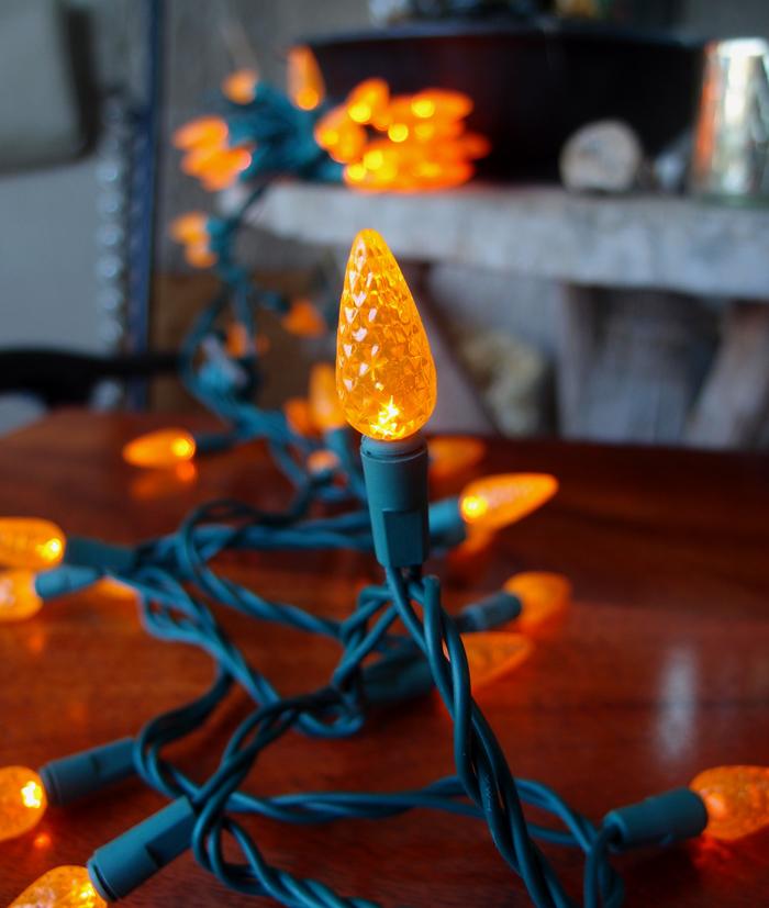 Halloween Lights 70 LED Halloween String Lights – Orange & Purple, 24ft ...