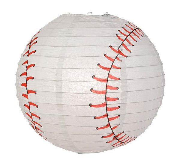 14" Baseball Paper Lantern Shaped Sports Hanging Decoration for Partie ...