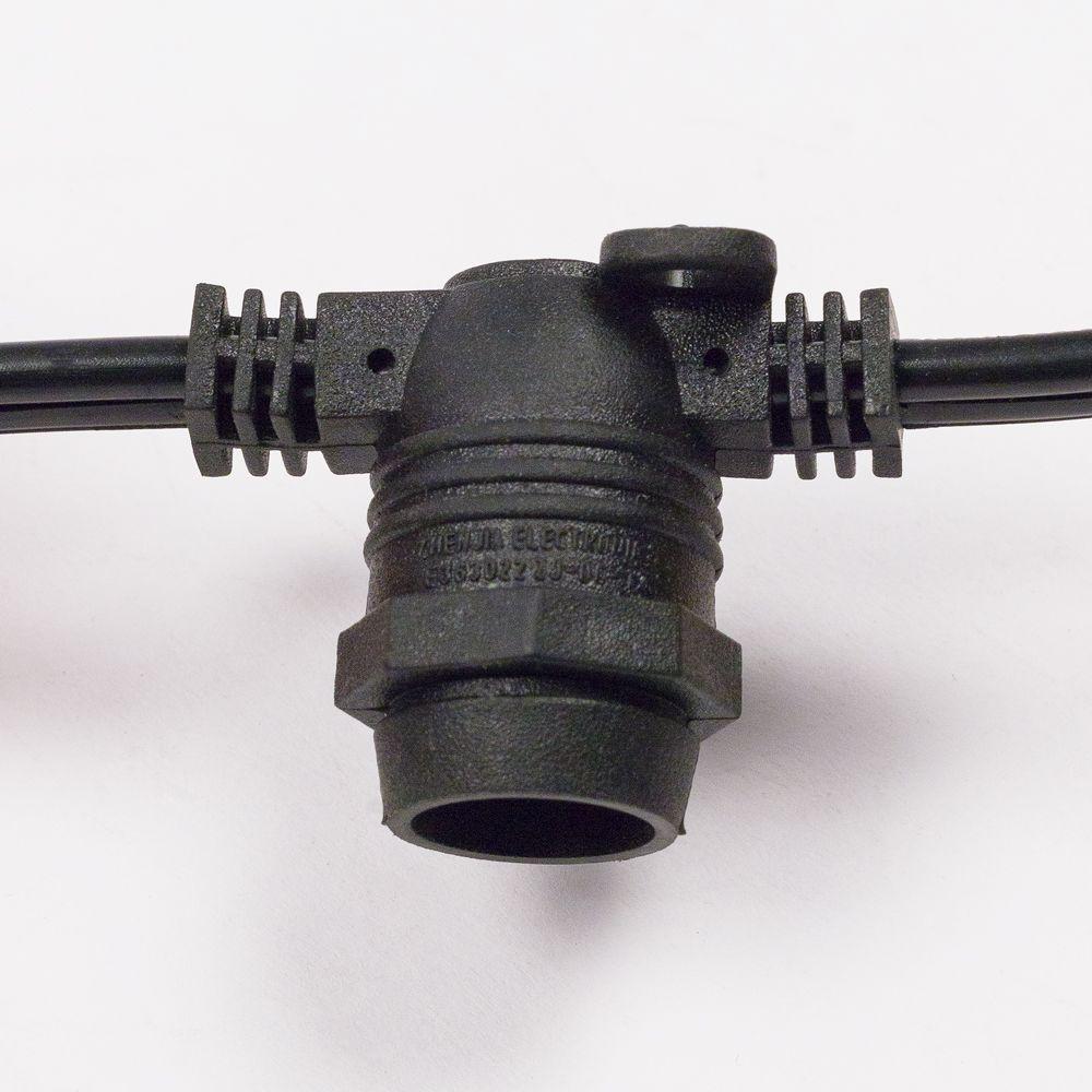 25 Socket Multi-Color Outdoor Commercial String Light Set, 29 FT Black ...