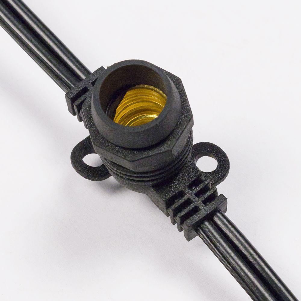 25 Socket Multi-Color Outdoor Commercial String Light Set, 29 FT Black ...