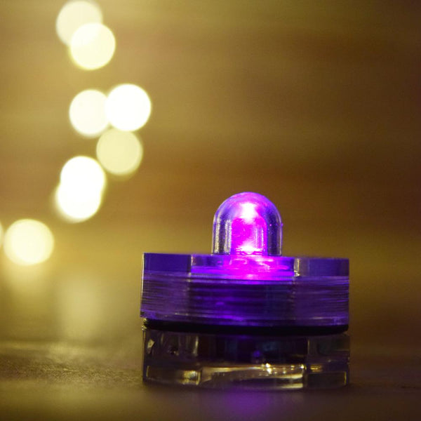 Pink LED Submersible Waterproof Flower Floral Tea Lights (12 PACK ...