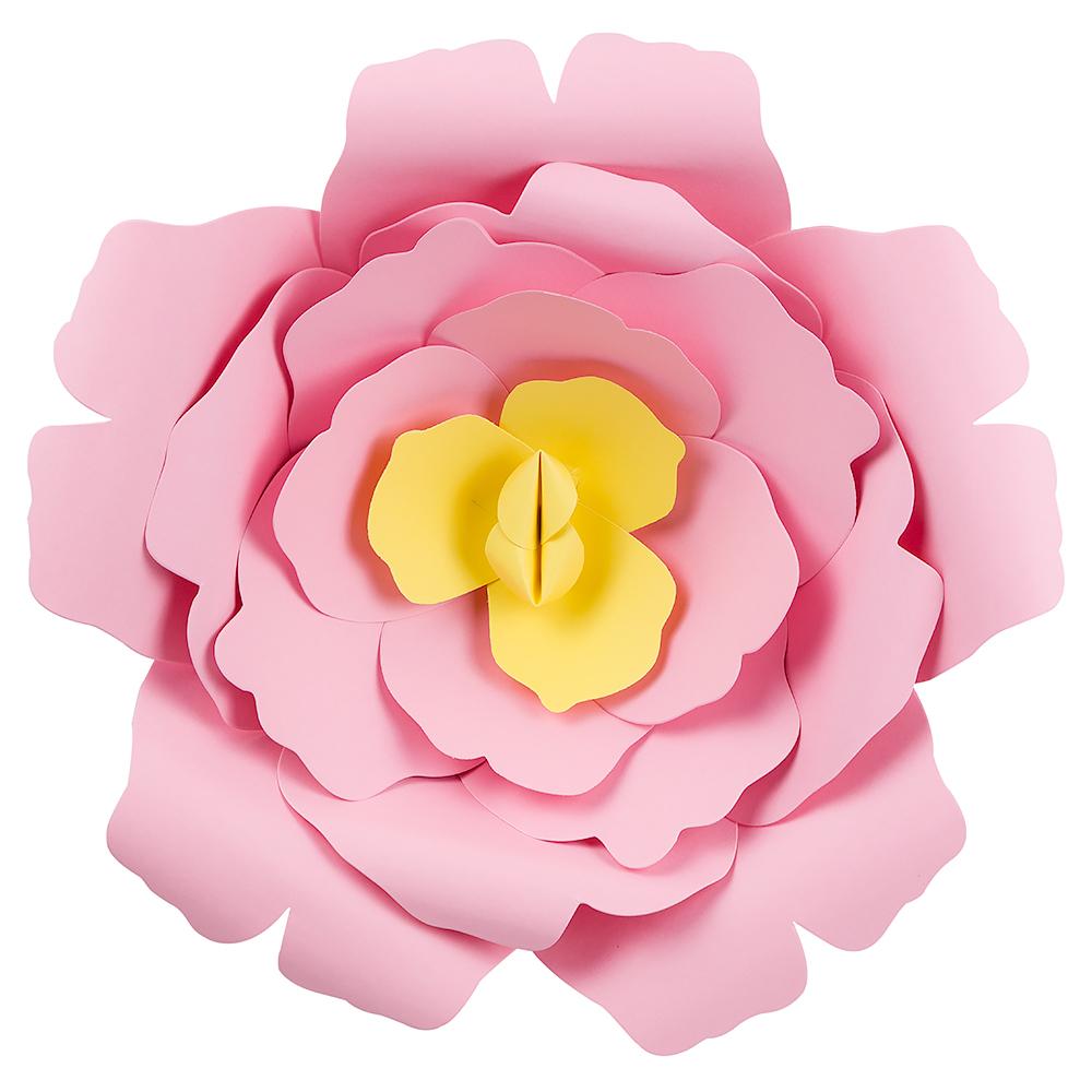 Large 12 Inch Pink Rose Paper Flower Backdrop Wall Decor, 3D Premade ...