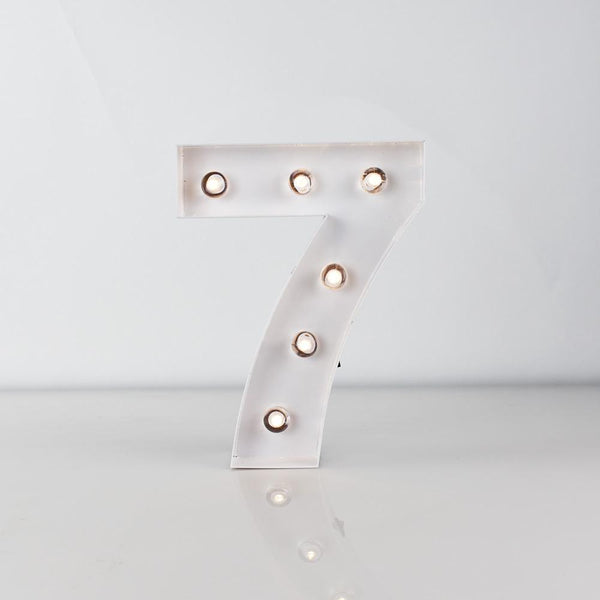 Marquee Light Number '7' LED Metal Sign (8 Inch, Battery Operated ...