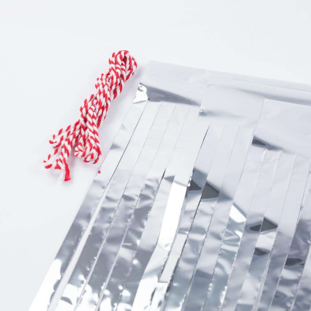 Metallic Chrome Silver Tissue Paper Tassel Garland Kit (4-Pack) - Luna ...