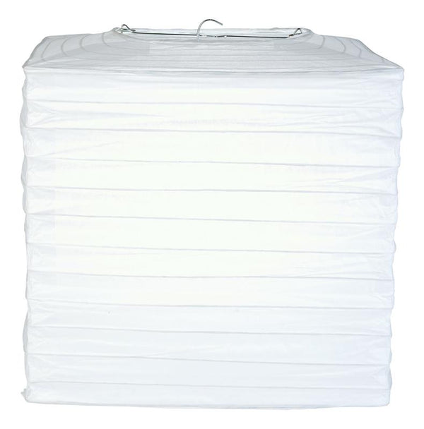 10" White Square Shaped Paper Lantern - Luna Bazaar | Boho & Vintage ...
