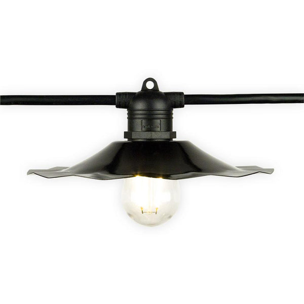Patio Metal Light Bulb Shade for Outdoor Commercial String Lights, E26 ...