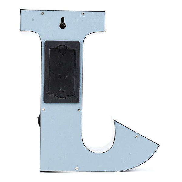 Silver Marquee Light Letter 'J' LED Metal Sign (8 Inch, Battery ...