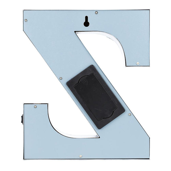 Silver Marquee Light Letter 'Z' LED Metal Sign (8 Inch, Battery ...