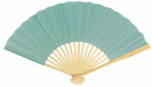 50-Pack 9 Inch Water Blue Silk Hand Fans for Weddings - Luna Bazaar ...